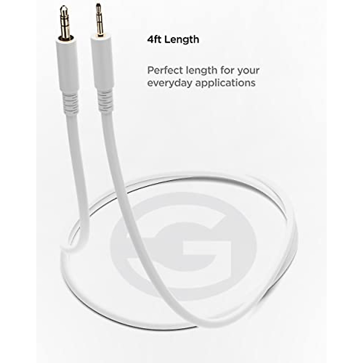 GALVANOX Replacement Cord for Bose Headphone Cable Compatible with Bose QC35 II / QC45 (White)