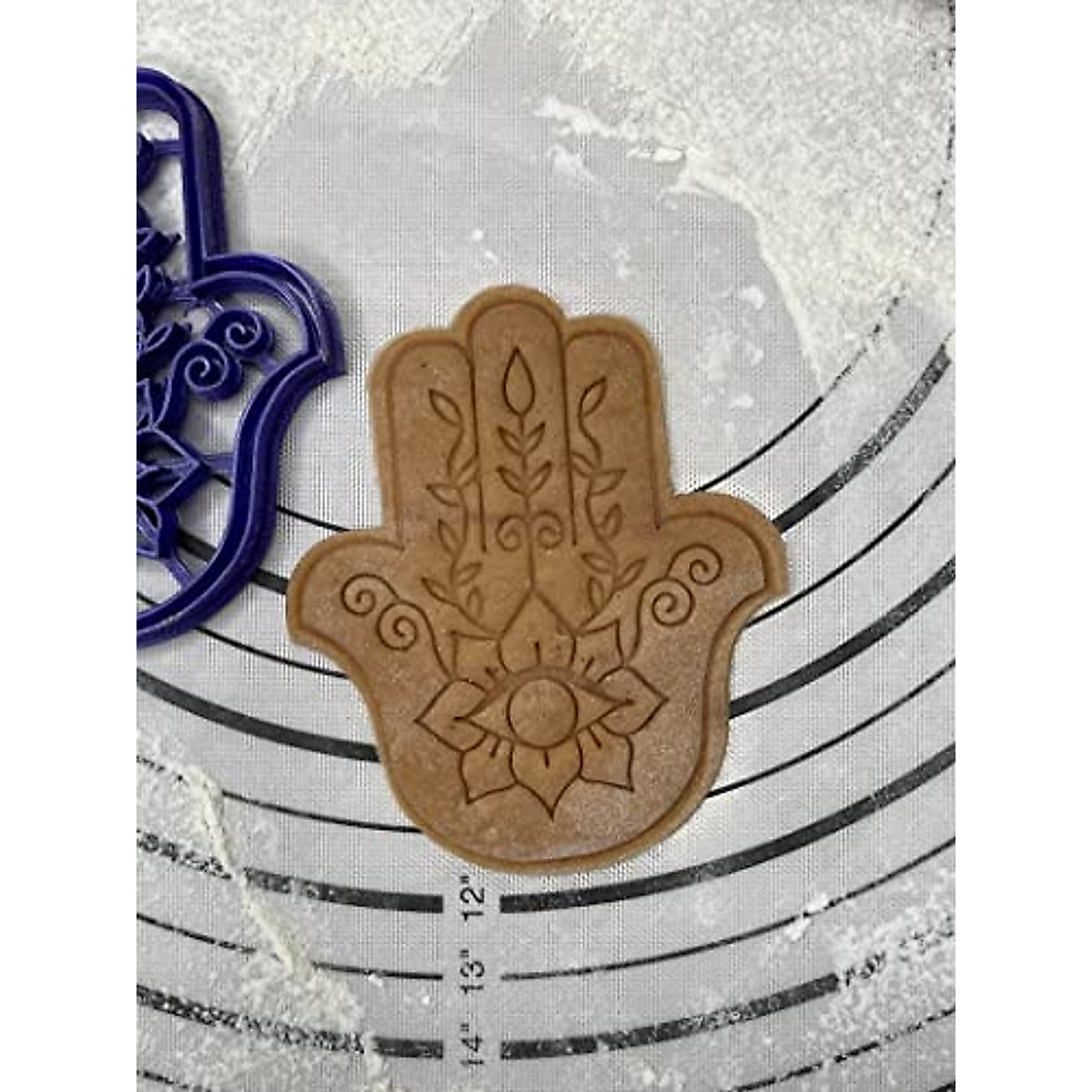Premium Quality Set of 2 Hamsa Cookie Cutters & Molds 4” inch Produced by 3D Kitchen Art