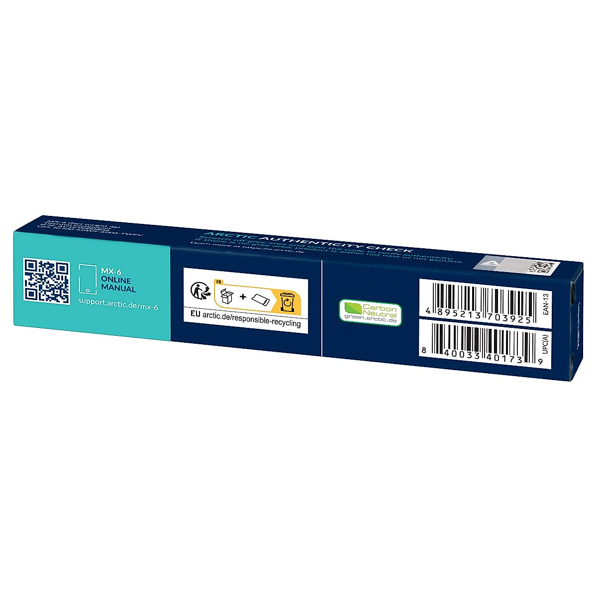 ARCTIC MX-6 (4 g) - Ultimate Performance Thermal Paste for CPU, Consoles, Graphics Cards, laptops, Very high Thermal Conductivity, Long Durability, Non-Conductive