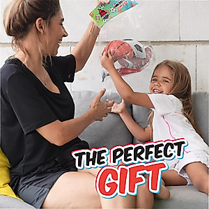 BESTKID BALL Indoor 3 Mini Balls Set - Inflatable Small Basketball Soccer Ball Football - Included Pump and Needle - Rubber Material - Ideal Gifts for Toddlers Kids Boys Girls 6 inch (Original)