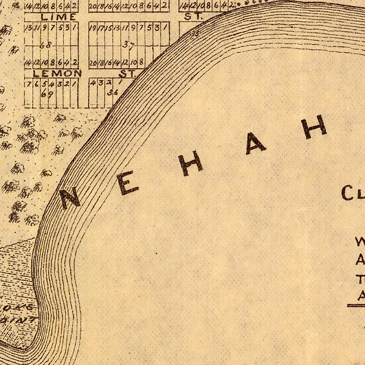 Antiguos Maps - City of Clermont, Florida map circa 1884 - measures 24 in x 30 in (610 mm x 762 mm)