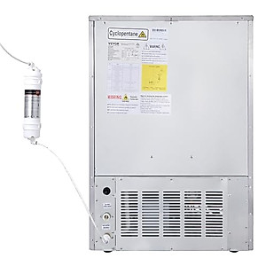 VEVOR Commercial Ice Maker, 200lbs/24H, Ice Maker Machine, 90 Ice Cubes in 12-15 Minutes, Freestanding Cabinet Ice Maker with 66lbs Storage Capacity LED Digital Display, for Bar Home Office Restaurant