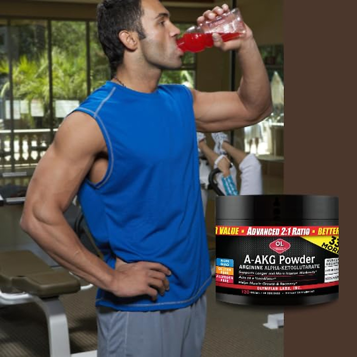 Olympian Labs PSN A-AKG Powder for Men's Health, Energy & Sports Nutrition Performance, 80 Servings, 240 Gram Jar