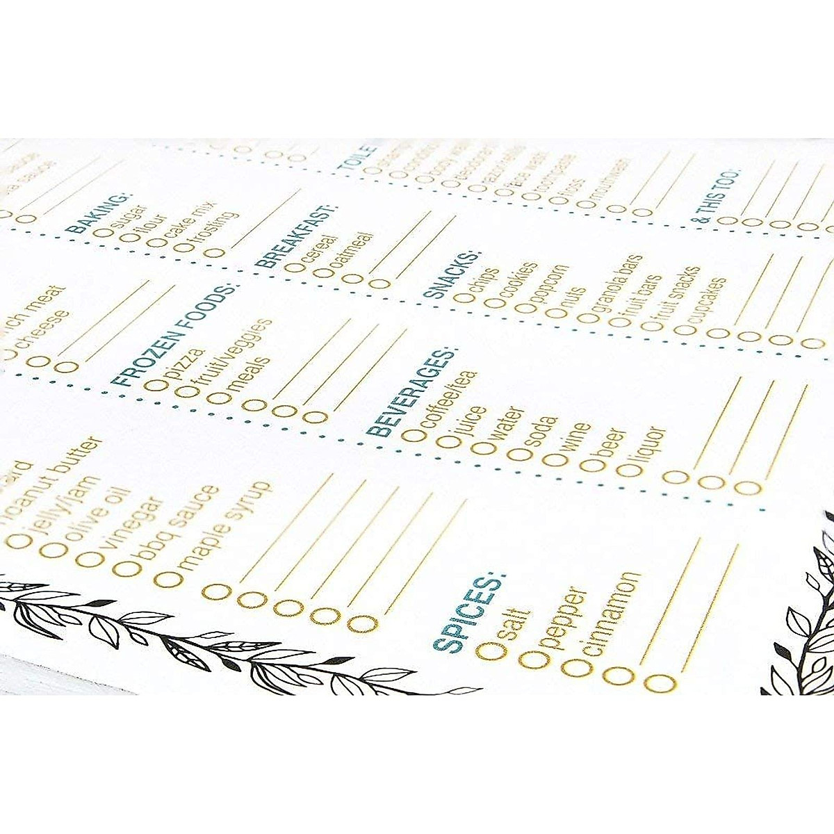 Magnetic Grocery List Pad for Fridge (100 Sheets, 9.25 x 6.25 In, 2 Pack)