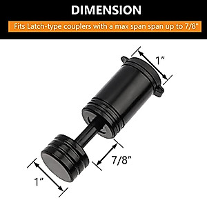 META Hardware Trailer Tongue Coupler Lock 1/4" Dia, Trailer Hitch Lock with 7/8 Inch Span Fits Latch-Type Coupler, Solid Hitch Locks with Keys for Towing Boat Truck RV Car Trailer