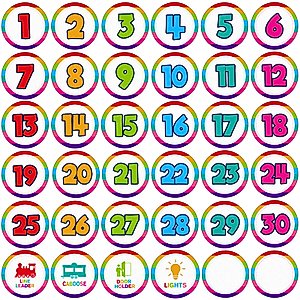 Flyab 36pcs Line up Spots for Classroom Floor 4" Floor Numbers for Classroom Lining up Line up Stickers Classroom Floor Line up Dots for Classroom Floor Back to School Preschool Kindergarten Classroom