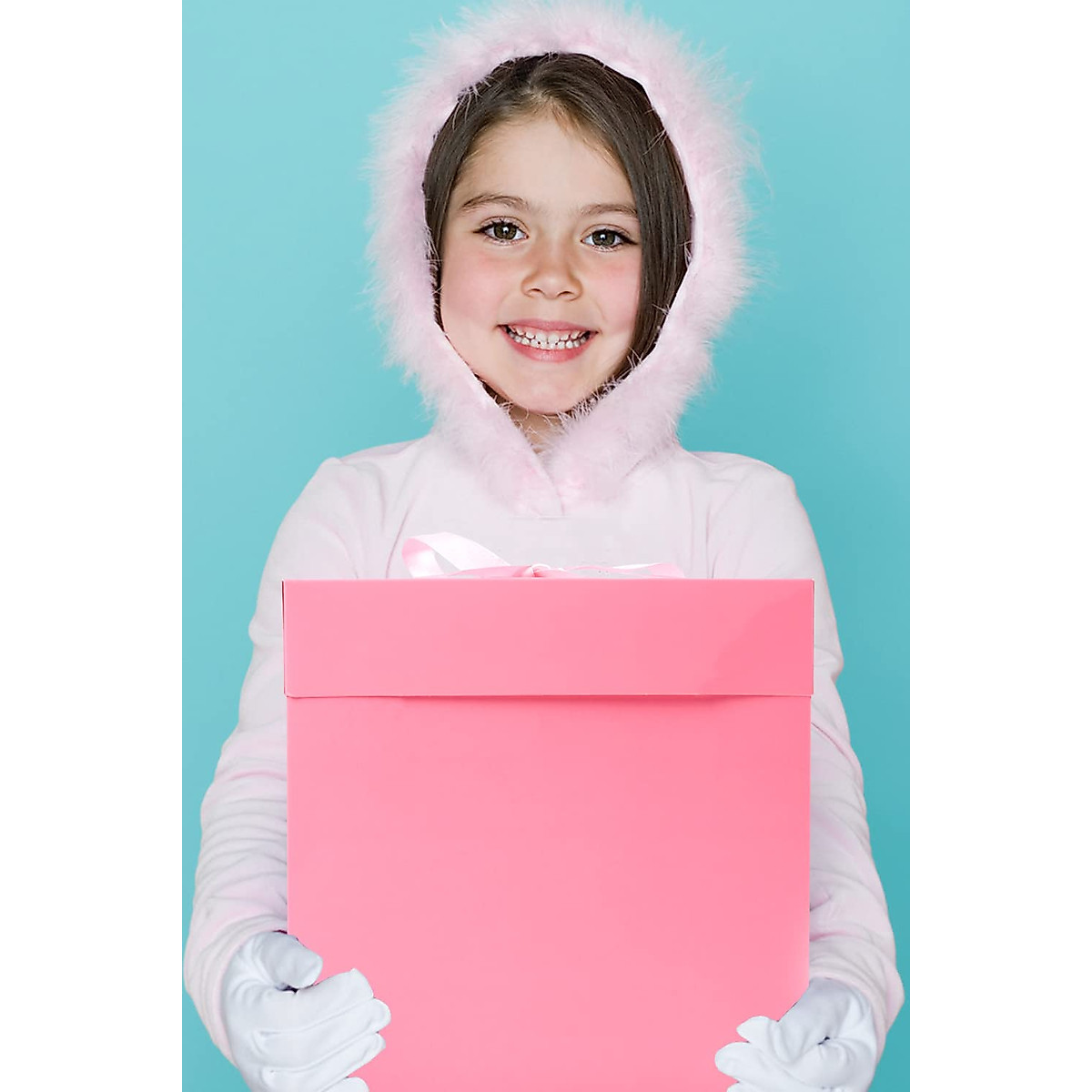 Elephant-package 8" Medium Valentine's Day Love Heart Gift Box with Lid, Ribbon and Tissue Paper, Collapsible Gift Box, for Anniversary, Bridesmaid, Girlfriend Gift Wrapping, Presents.