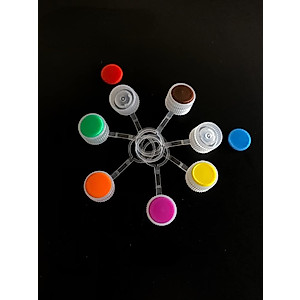 D005-0.5ml colour screw cap for vertical sample freeze tube with ten colour insert cap, chain cap or without chain cap (100 Natural Color chain-less)