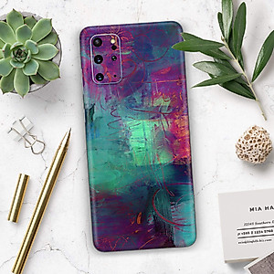 DesignSkinz Abstract Oil Painting V3 Protective Vinyl Decal Wrap Skin Cover Compatible with The Samsung Galaxy S20 (Screen Trim & Back Glass Skin)