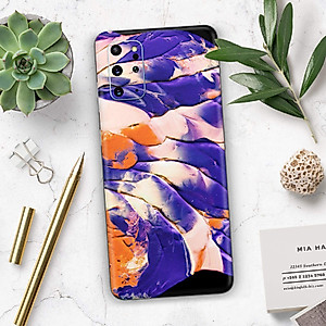 DesignSkinz Liquid Abstract Paint V13 Protective Vinyl Decal Wrap Skin Cover Compatible with The Samsung Galaxy S20 (Screen Trim & Back Glass Skin)