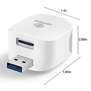 PL ZMPWLQ Auto Backup Adapter 256GB|Photo Stick| Photo & Video Backup Storage| Data Cube for Phone Pictures| Backup Flash Drive| external storage device| transfer photo device| for iPhone/iPad/Android