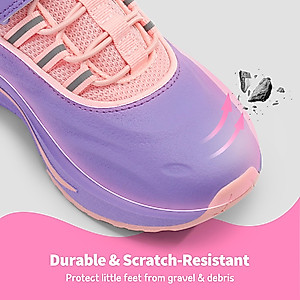 DREAM PAIRS Boys Girls Shoes Kids DuraPlay Tennis Running Athletic Protective Walking Sneakers for Little/Big Kid,Size 2 Little Kid,Purple/Pink,SDRS2335K