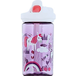 CamelBak Eddy+ Kids BPA-Free Water Bottle with Straw, 14oz Unicorn party
