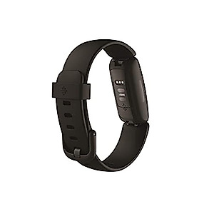 Fitbit Inspire 2 Health & Fitness Tracker with a Free 1-Year Premium Trial, 24/7 Heart Rate, Black/Black, One Size (S & L Bands Included) (Renewed)