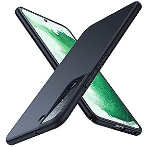 𝑻𝙊𝙍𝙍𝘼𝙎 Slim Fit Samsung Galaxy S22 Case, Incredibly Thin Slim Velvety Touch Secure Grip Hard PC Cover Designed for Samsung S22 Case 5G, Space Black