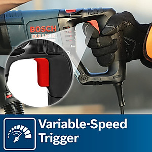 BOSCH 11255VSR Bulldog Xtreme 8 Amp 1 Inch Corded Variable Speed SDS-Plus Concrete/Masonry Rotary Hammer