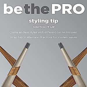 INFINITIPRO BY CONAIR Tourmaline Ceramic 1-Inch to 1/2-Inch Curling Wand, Tapered wand produces beachy waves