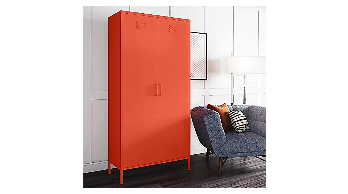 Stylish Novogratz Cache Tall 2 Door Metal Locker Cabinet