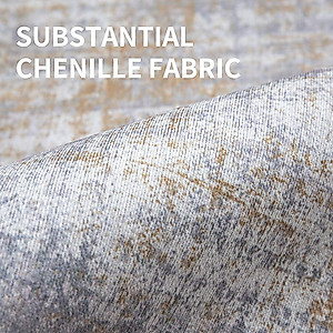 jinchan Area Rug 4x6 Abstract Sketch Distressed Taupe Multi Print Non-Slip Washable Rug Bedroom Thin Rug Colorful Overdyed Mat Kitchen Rug Contemporary Carpet Living Room Play Mat