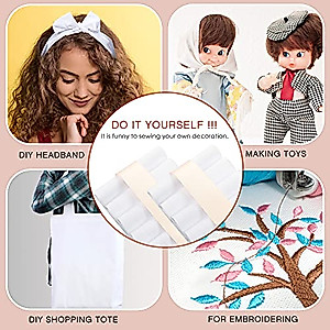 100 Pieces Jelly Fabric Strips Roll Collection 2.6 Inch Roll up Fabric Quilting Strip White Solid Color Fabric Bundle Precut Patchwork Square for DIY Sewing Crafts