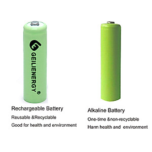 QBLPOWER AA Ni-MH 600mAh 1.2V Rechargable Solar Light Batteries for Outdoor Solar Lamps Garden Lights Remotes Mice(8Pcs)