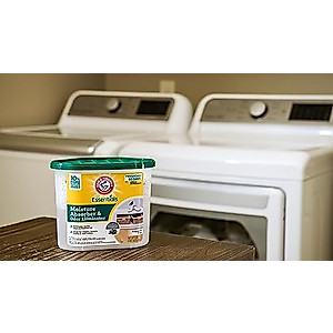 Arm & Hammer Essentials Disposable Moisture Absorber and Odor Eliminator Tub, Fragrance Free, 1 lb., 3-Pack, Attracts and Traps Excess Moisture, Ideal Closet Dehumidifier