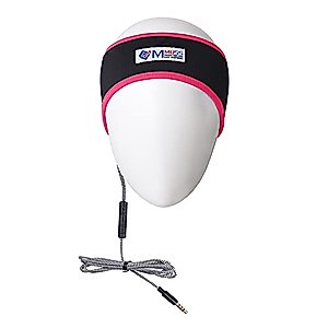 MMUSS Sleep Headphones Headband with Ultra Thin Stereo Speakers Control Button.Perfect for Sleeping,Sports,Air Travel,Meditation and Relaxation (Pink)