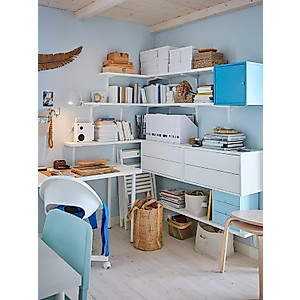 Generic Shelf with Bracket, White, 31 x11 Inches Floating Shelves,1 Set of Wall Mounted Shelf for Bathroom Decor, Bedroom, Living Room and Plants, Small