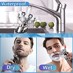 Yogioaf Head Shaver for Men, 5-in-1 Electric Razor for Men, Wet & Dry, Anti-Pinch, Upgrade Cordless with 7D Floating Shaving Heads, Waterproof and Rechargeable Rotary Bald Head Shaver