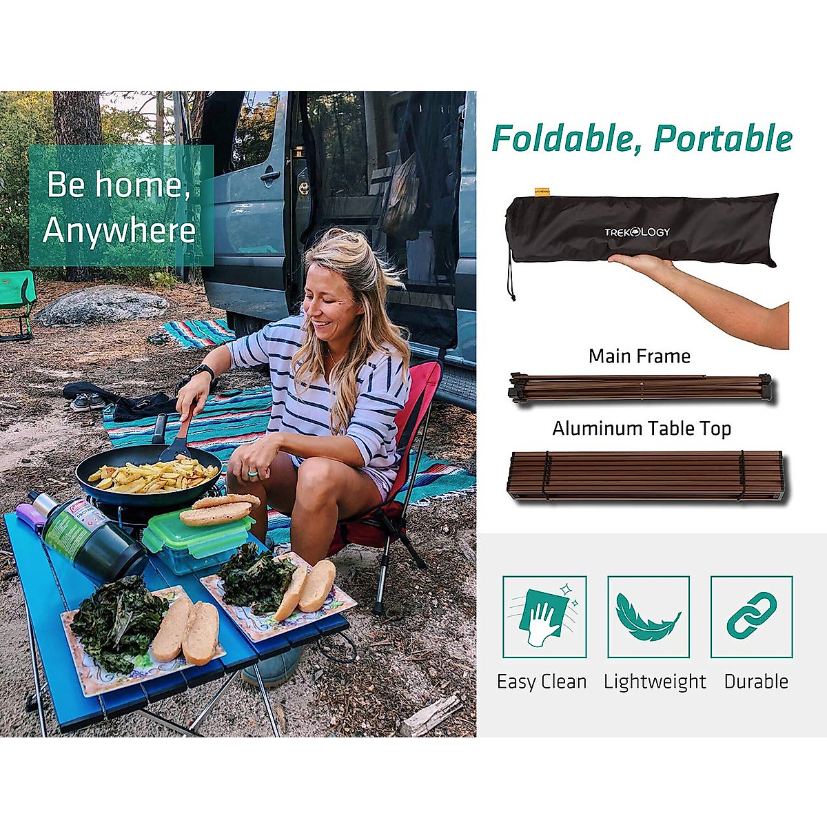 Folding Camping Table That Fold Up Lightweight, Small Camp Table, Foldable Beach Table for Sand Foldable Table Camping, Side Table, Portable Mini Camping Table Folding, Backpacking Table Ultralight