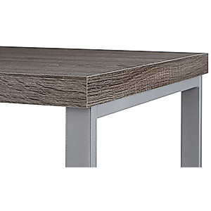 Coaster Home Furnishings Brennan Modern 3 Drawer Home Office Writing Computer Desk Silver Metal Frame Weathered Gray
