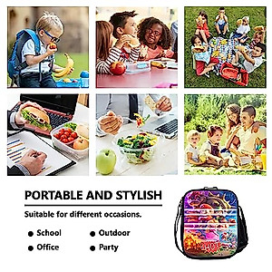 DOKHVOT School Backpack 3 PCS Set Kids Backpack for Girls Boys Women Men School Bag Backpacks with Lunch Bag & Pencil Case