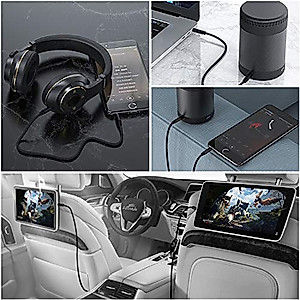 Ancable 6 Ft Cord 3.5mm Screen-to-Screen Audio and Video AV AUX Cable for Philips, Insignia Dual Screen Portable DVD Player