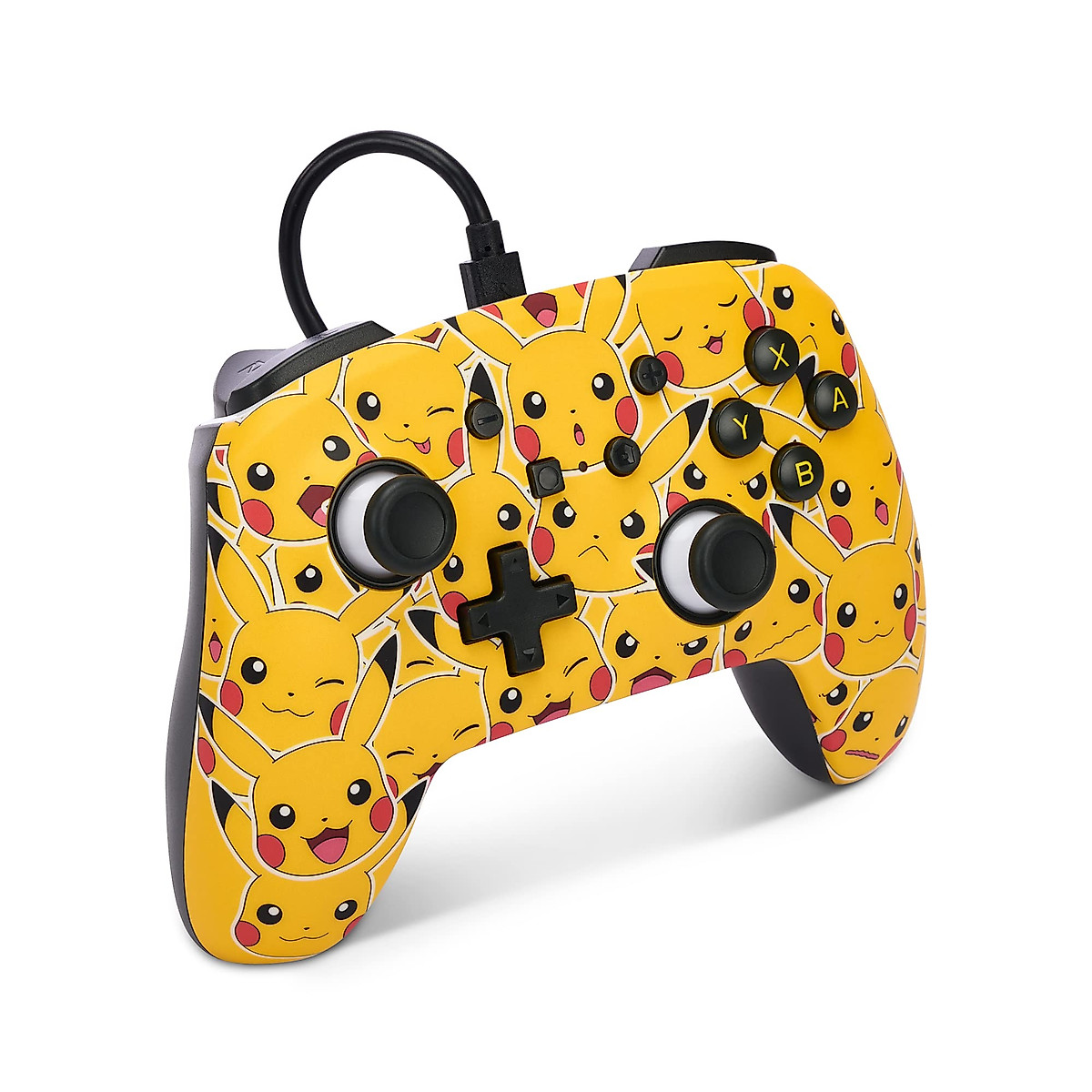 PowerA Enhanced Wired Controller for Nintendo Switch - Pikachu Moods, Gamepad, game controller, wired controller, officially licensed