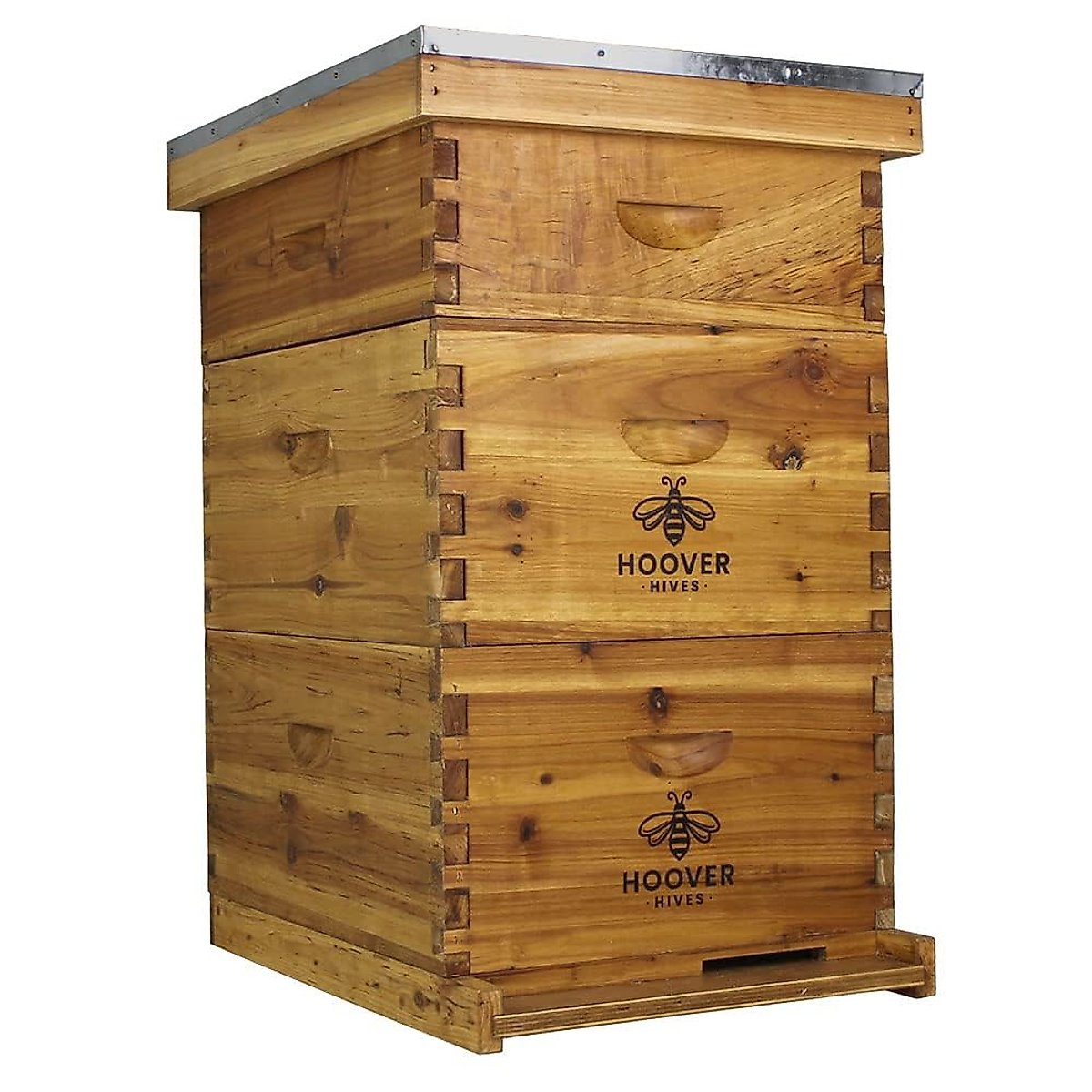 Hoover Hives Fully Assembled Original Bees Wax Coated 10 Frame Langstroth Beehive (2 Deep Boxes, 1 Medium Box)