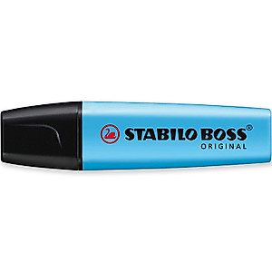 STABILO Highlighter BOSS ORIGINAL - Essential Pack of 5 - Red, Yellow, Light Blue, Light Green & Lavender