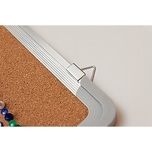 Cork Board Set - Bulletin Corkboard 24 x 18 inch Framed with 10 Thumb Tacks - Small Wall Hanging Message Memo Pin Tackboard Organizer for Home, Office, Desk and Cubicle (Cork 24x18")