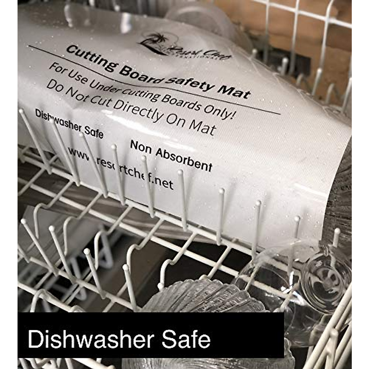 Resort Chef International Non-Slip Safety Mat for Under Kitchen Cutting Boards - Hygienic Non-Absorbent and Dishwasher Safe