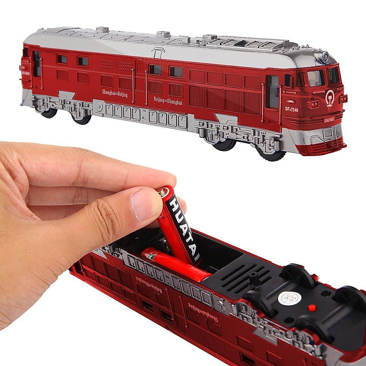 Mini Trains Toys Model Moved by Inertia for Kids with Sound & Light - Train Set for 3 4 5 6 7 Years Old Boys Girls Classic Toy Gift for Holiday, Birthdays or Christmas