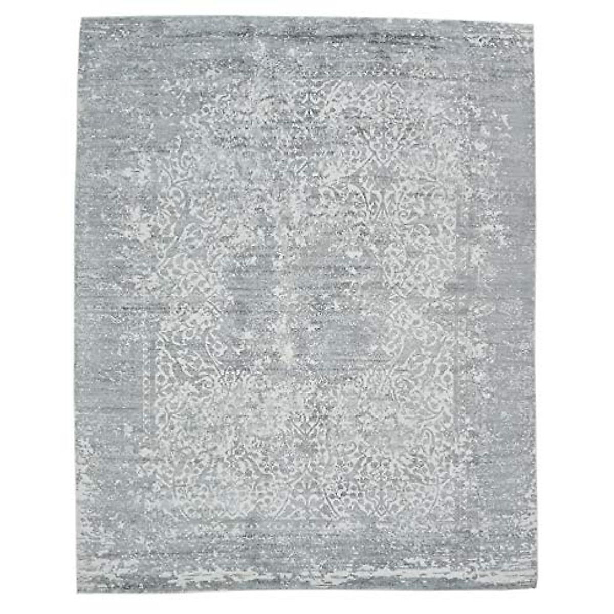 Handmade Modern Contemporary Gray Area Rug 8 x 10
