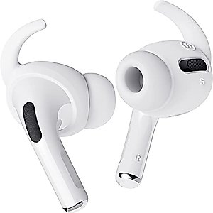 elago 4 Pairs AirPods Pro Ear Hooks Covers - Comfortable and Secure Fit, Improved Sound Quality, Precise Cutout Design, Accessories Compatible with AirPods Pro [US Patent Registered] (White)