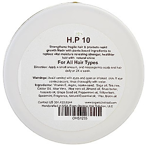 Organic Hair Solution-Hair Growth Pomade Grease with Peppermint-Mango Butter-Tea Tree - Argan- Jojoba seed- Avocado- Castor oil- For Scalp and Hair-For Stronger, Thicker Longer Hair-NOURISH & STRENGTH