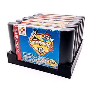 Game Cartridge Holder for Sega Genesis - Tray Holds 6 Games - Mega Drive Display