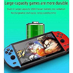 X19 Retro Game Machine HD 7 inch Large Screen Handheld Double Rocker Game Machine Design 8G built-in 1000 Games TV Video Game Console