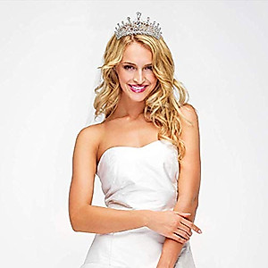 NODG Silver Tiaras and Crowns for Women Crystal Silver Crowns for Women Crowns and Tiaras Hair Accessories for Wedding Birthday Tiaras Princess Crowns and Tiaras for Bride