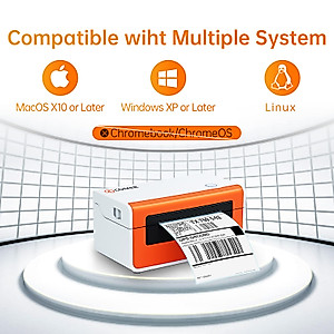 K Comer Shipping Label Printer 150mm/s High-Speed 4x6 Direct Thermal Label Printing for Shipment Package 1-Click Setup on Windows/Mac,Label Maker Compatible with Amazon, Ebay, Shopify, FedEx,USPS,Etsy