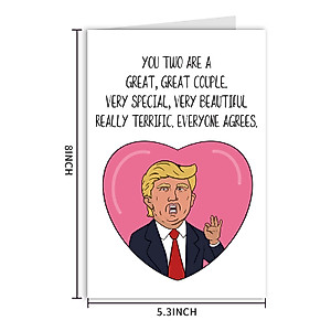 Bhiosng Funny Wedding Card for Friend, Wedding Gift, Humor Bridal Groom Shower Card, Wedding Congratulations Card, Engagement Card for Couple, Wedding Congrats Card for Bride Groom