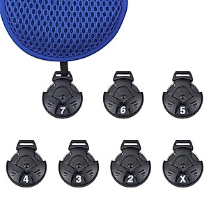 Andux 4pcs/Pack Long Neck Golf Hybrid Club Head Covers Dial No. Tag CTMT-02 Blue