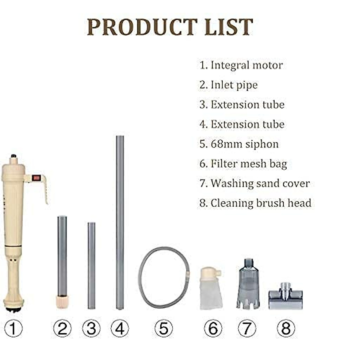 Aquarium Gravel Cleaner, Battery Powered Fish Tank Washer Siphon Water Change Cleaning Tool for Aquarium Fish Tank