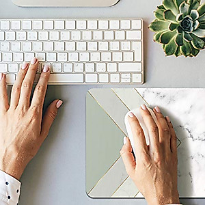 Oriday Gaming Mouse Pad Custom for Home and Office, Modern Gradation Design, Non-Slip Rubber Thick Mouse Pad for Computers Desktops, PC, Laptop (Mint Marble)